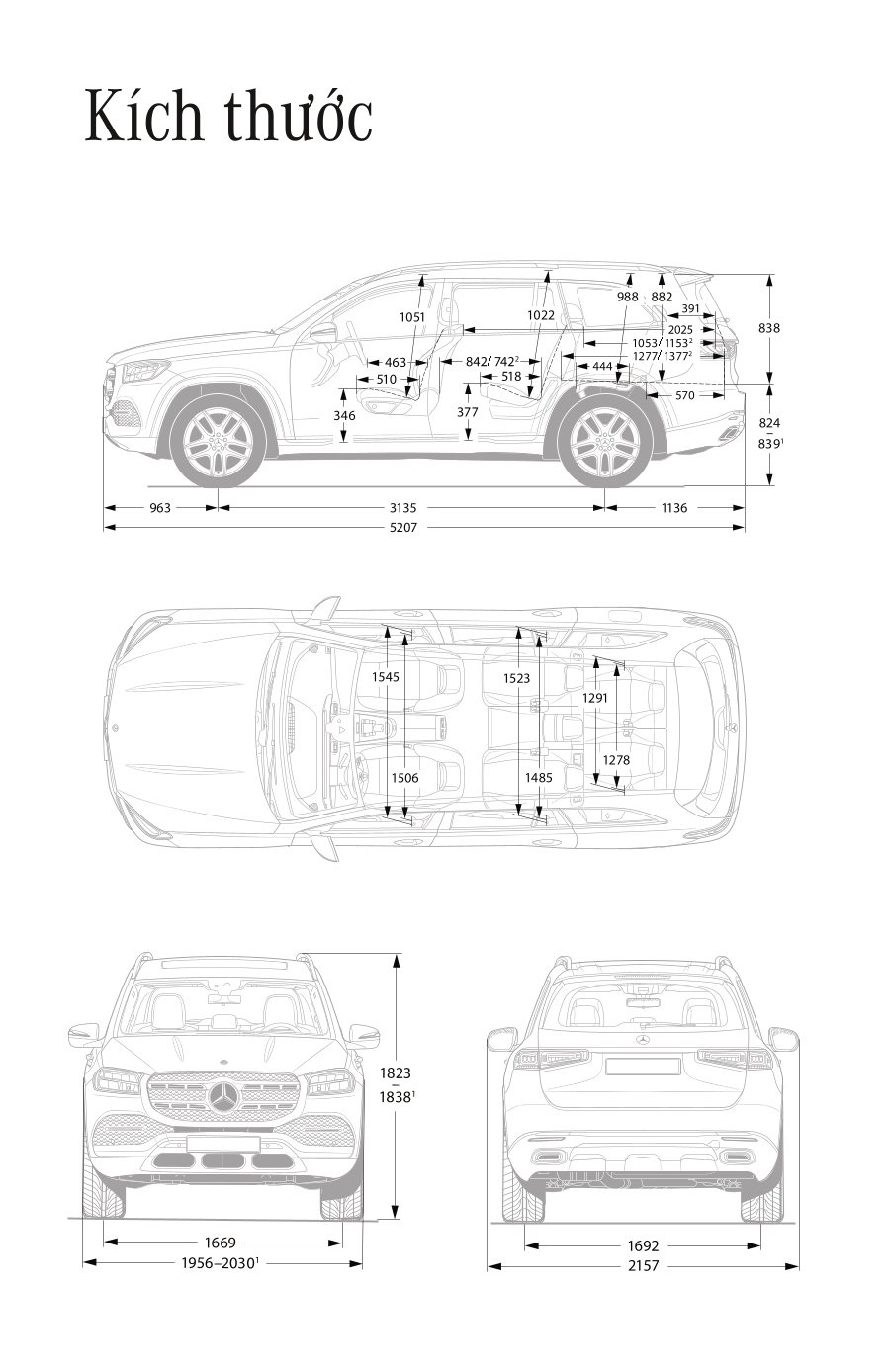 Catalogue thông số kỹ thuật xe Mercedes-Benz GLS 450
